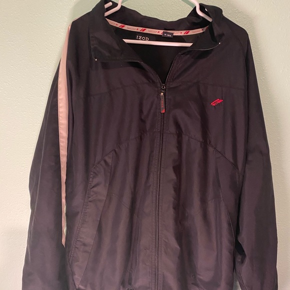 Izod | Jackets & Coats | Izod Perform X Mens Black Full Zip Jacket Sz ...